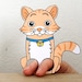 Cat Kitten Paper Craft Printable Pet Animal Finger Puppet Kids Craft ...