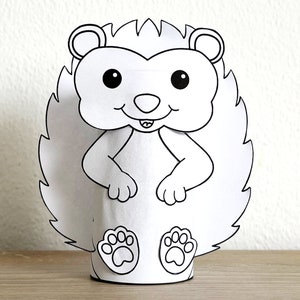 Hedgehog Toilet Paper Roll Craft Forest Woodland Party Coloring ...