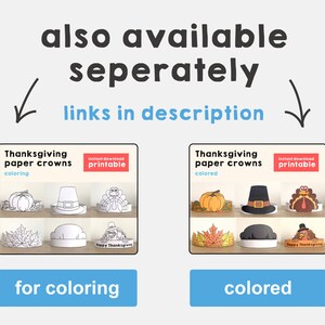 Thanksgiving Paper Crowns Activity Printable Kids Craft Hats Fall ...