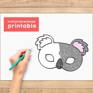 Koala Mask Printable, Koala Costume, Koala Birthday Theme Australian ...