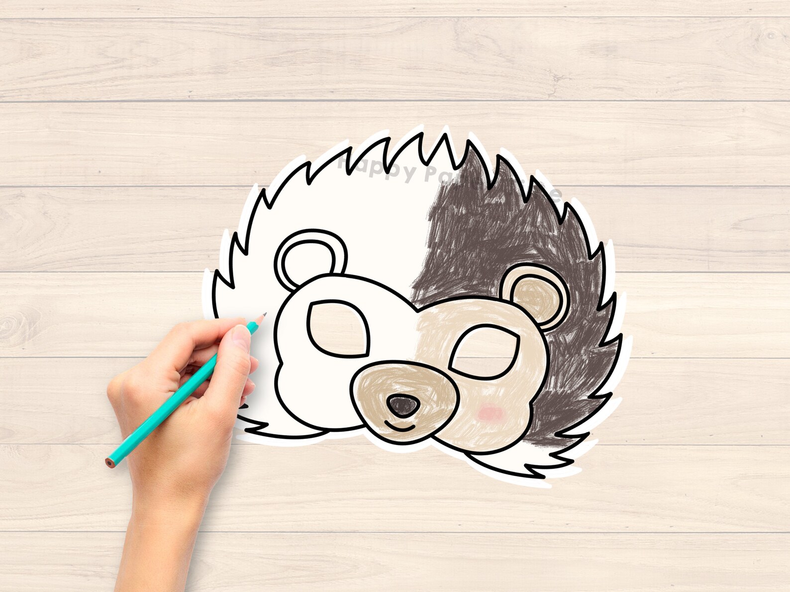 Hedgehog Mask Hedgehog Costume Animal Mask Printable Party - Etsy
