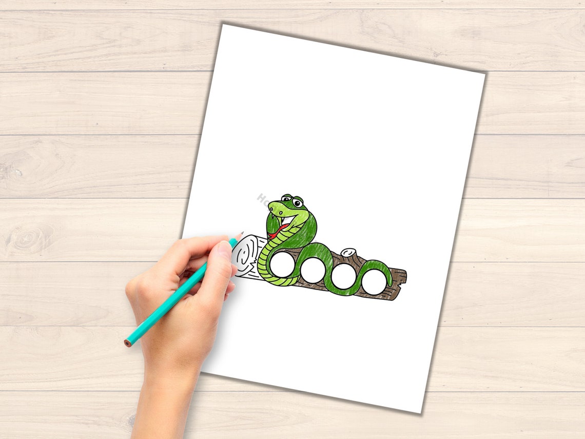 Cobra Snake Paper Craft Printable Asian Animal Reptile Finger - Etsy