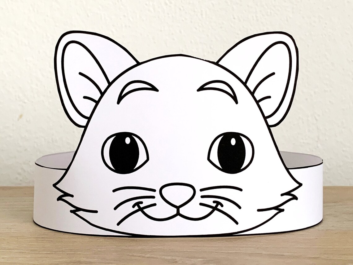 Cat Paper Crown Headband Pet Animal Printable Kids Craft - Etsy