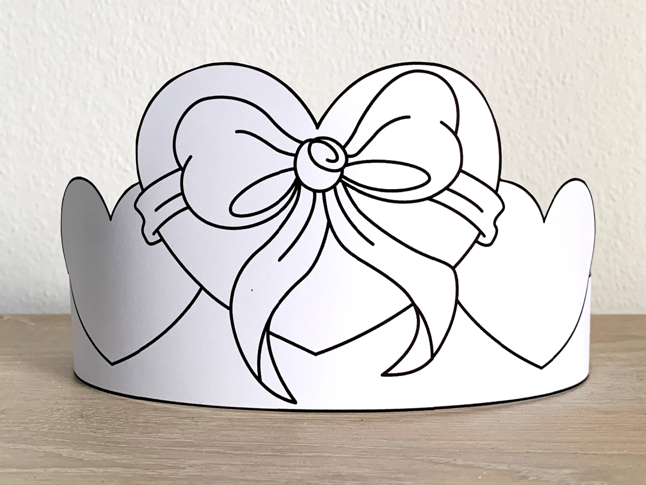Hearts Valentine Paper Crown Party Activity Printable Kids Easy Craft ...
