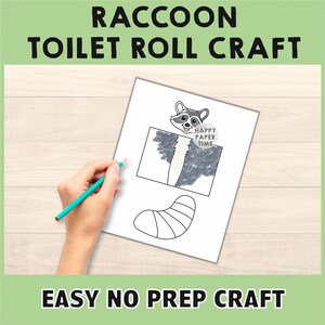 Raccoon Toilet Paper Roll Craft Forest Woodland Party Coloring ...