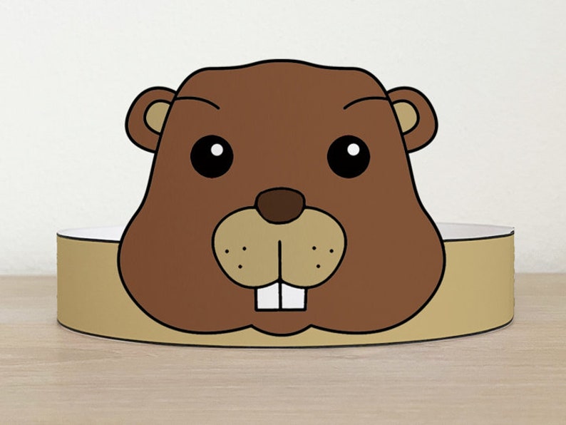 Groundhog Day Paper Crowns Party Coloring Printable Kids Craft - Etsy