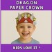 Dragon Paper Crown Template Fantasy Party Headband Costume Printable ...