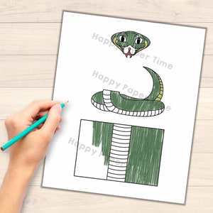 Cobra Snake Toilet Paper Roll Craft Asian Reptile Jungle Party Coloring ...