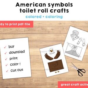 American Symbols Toilet Paper Roll Craft 4th of July President's Day ...