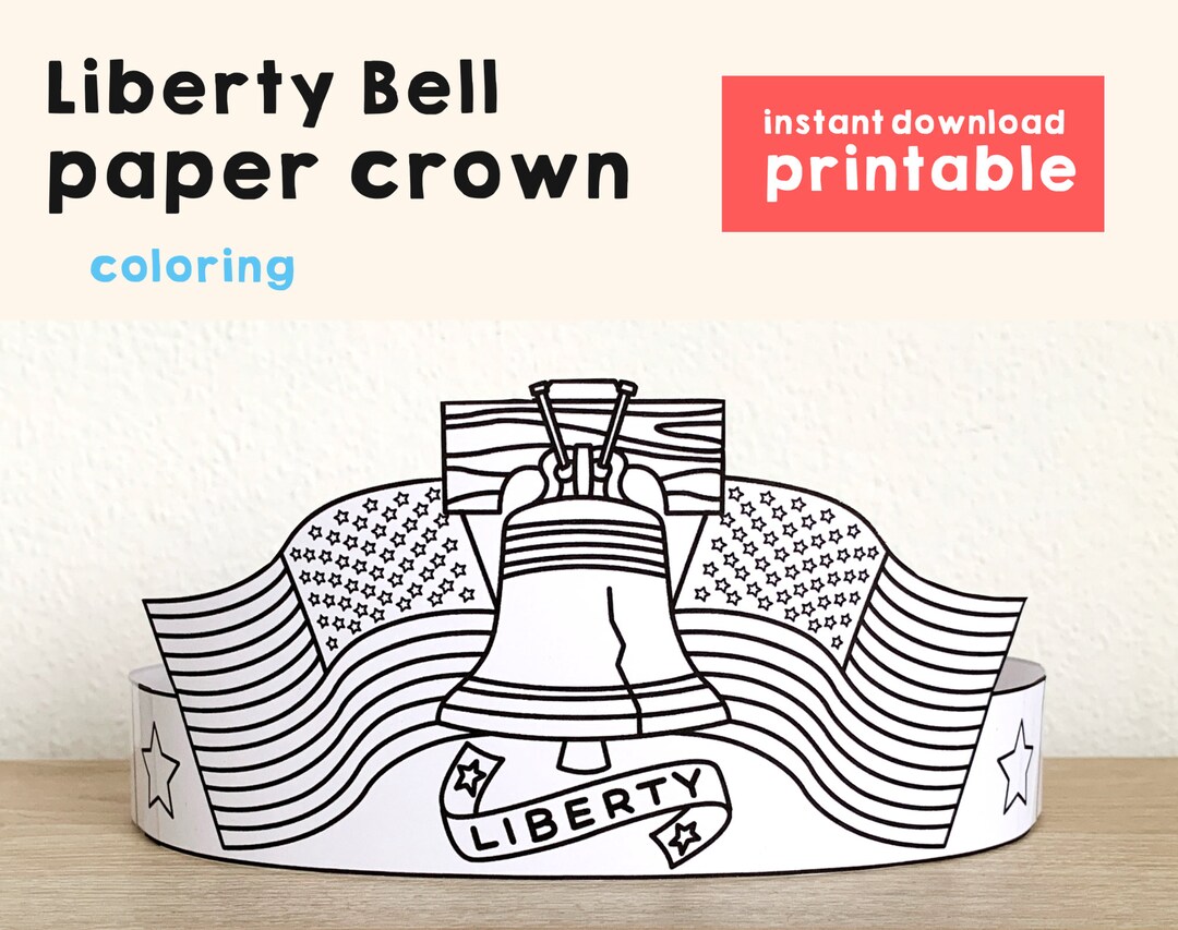 Liberty Bell Paper Crown 4th of July America Patriotic - Etsy