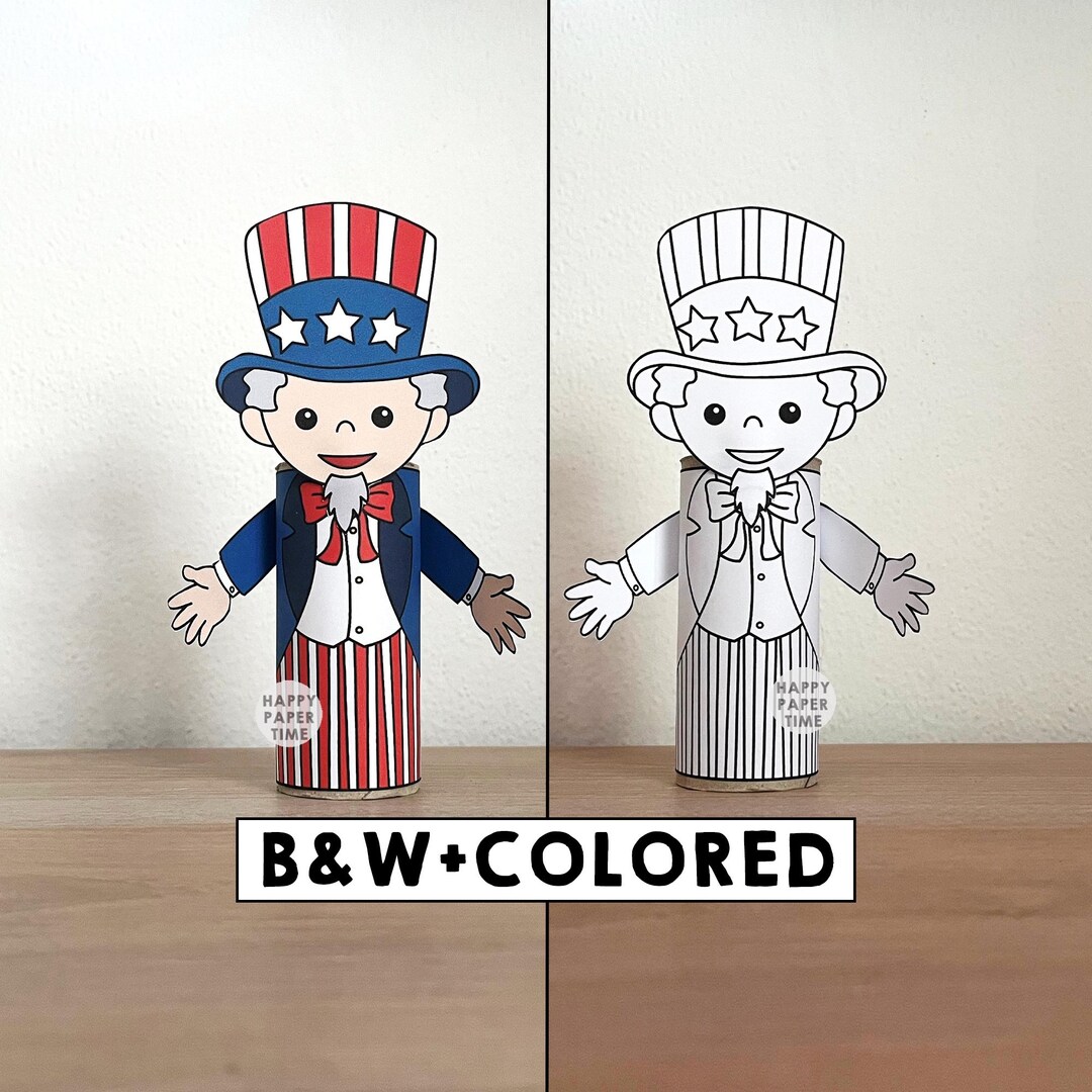 Uncle Sam Toilet Paper Roll Craft America Symbol 4th of July United ...