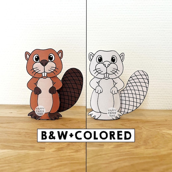 Woodland Animals Toilet Paper Roll Craft Printable Forest Coloring
