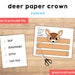 Deer Paper Crown Party Printable Kids Craft Woodland Birthday Gift ...