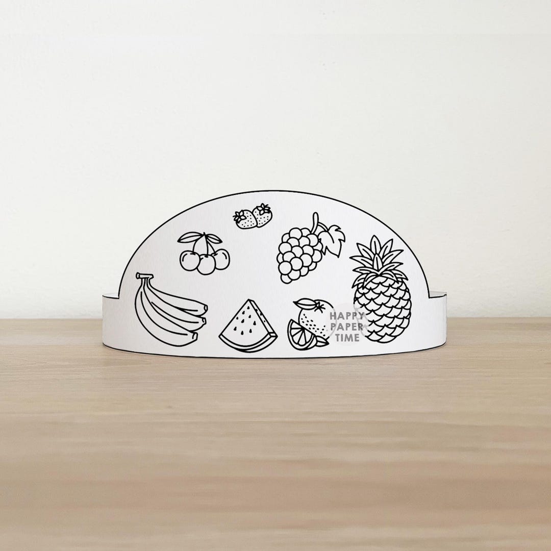 Fruits Summer Paper Crowns Spring Printable Kids Craft Coloring ...