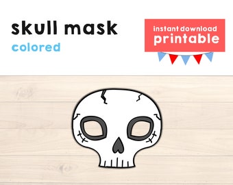 Printable Skeleton Mask - Etsy