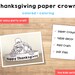 Thanksgiving Paper Crowns Activity Printable Kids Craft Hats Fall ...