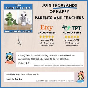 Fish Toilet Paper Roll Craft Ocean Animal Beach Sea Party Coloring ...