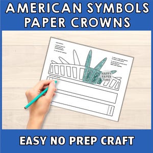 American Symbols Paper Crowns Flag 4th of July Patriotic Printable DIY ...