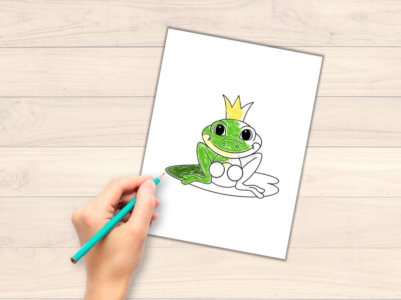 Frog Prince Paper Craft Printable Pond Animal Finger Puppet Kids Craft ...