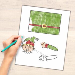 Christmas Elf Toilet Paper Roll Craft Christmas Party Coloring ...