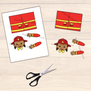 Firefighter Toilet Paper Roll Craft Fireman Party Coloring Printable ...