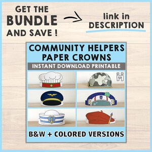 Chef Hat Cook Paper Crown Restaurant Party Coloring Printable Kids ...