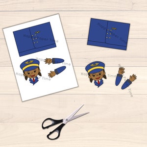 Pilot Toilet Paper Roll Craft Airline Party Coloring Printable ...