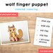Wolf Paper Craft Printable Woodland Animal Finger Puppet Kids Craft ...