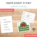 Apple Paper Crown Fruit Template Party Coloring Printable Kids Craft ...
