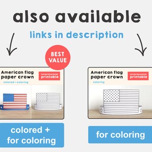 American Flag Paper Crown 4th of July Patriotic Headband Activity ...