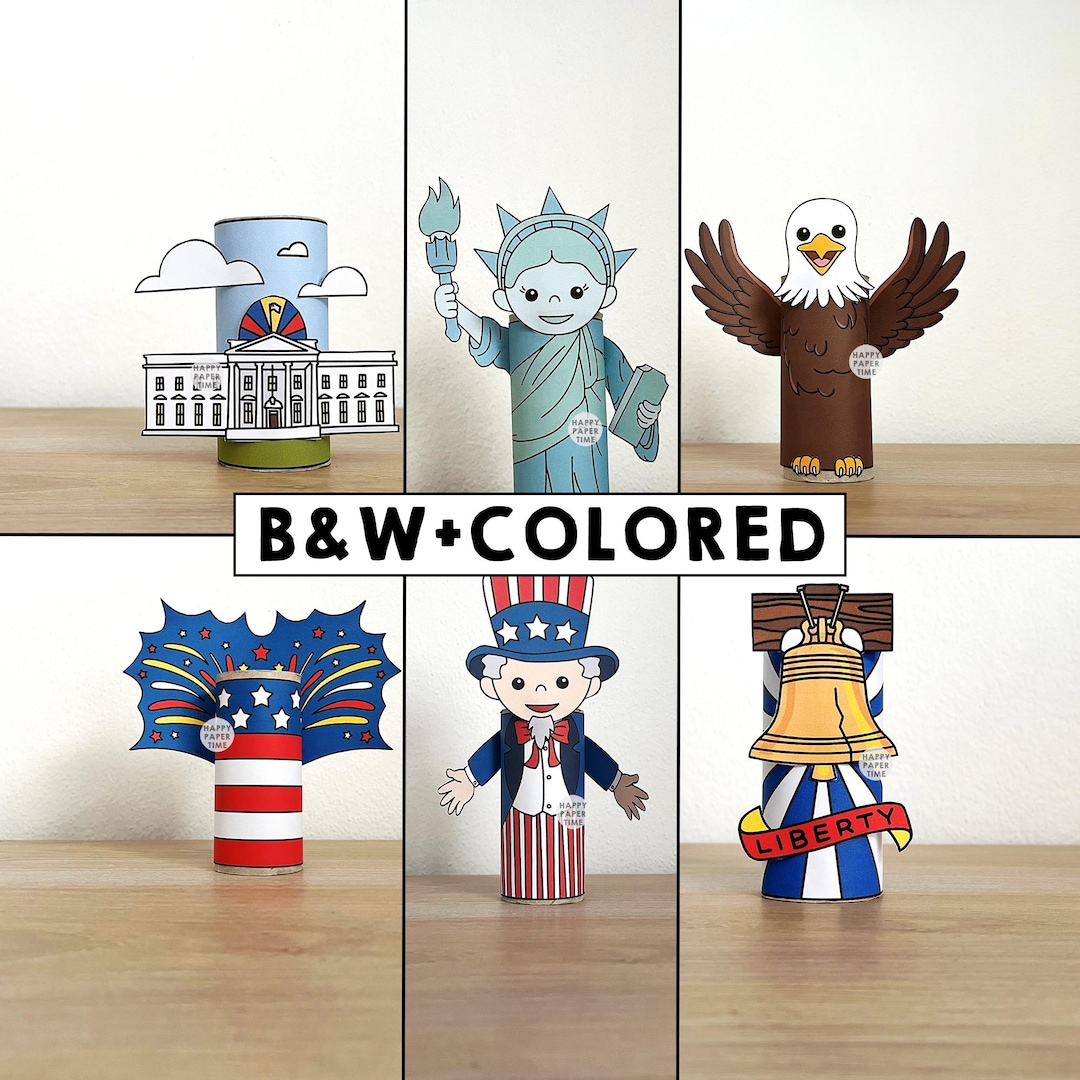 American Symbols Toilet Paper Roll Craft 4th of July President's Day ...