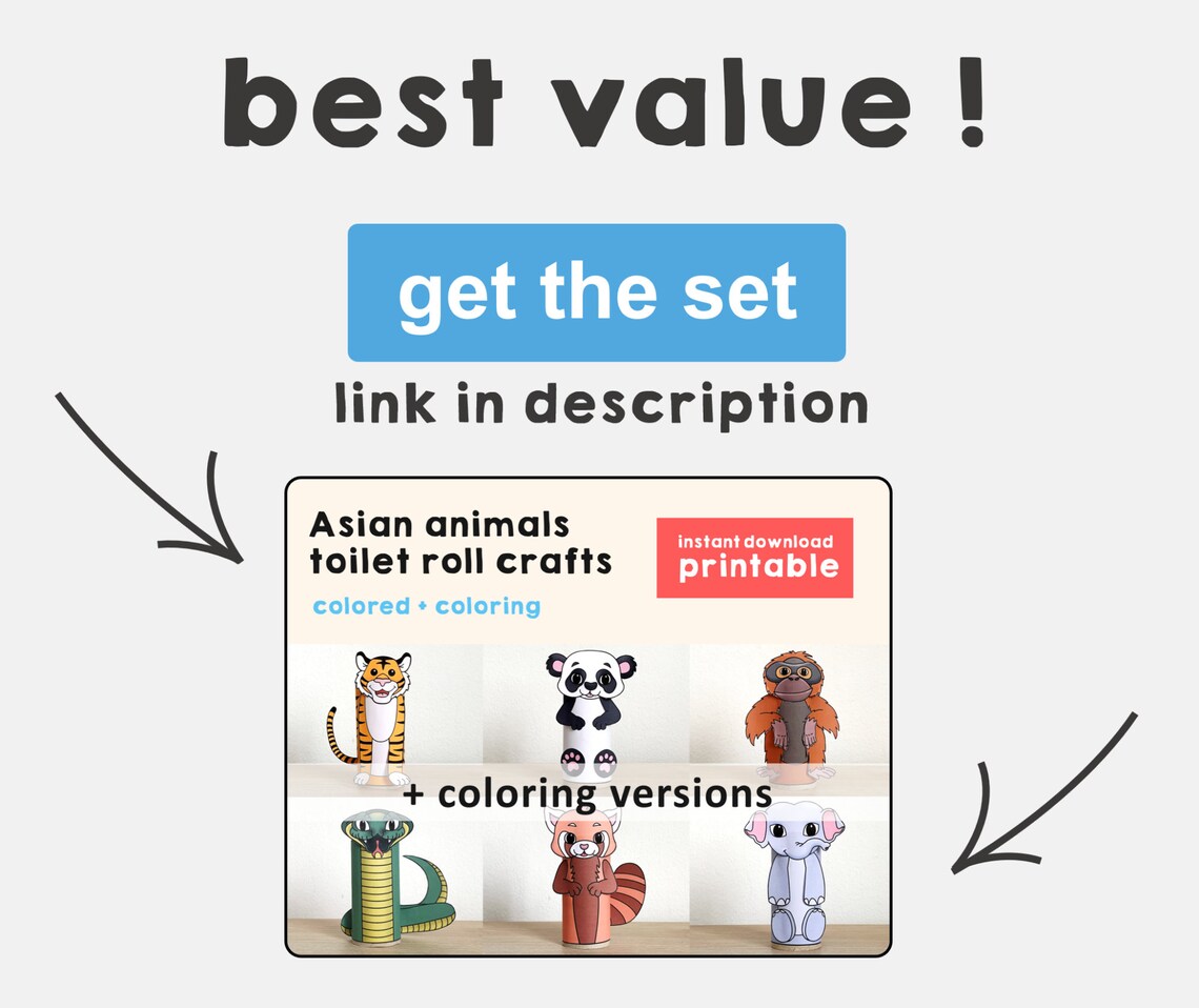 Red Panda Toilet Paper Roll Craft Asian Animal Jungle Party - Etsy