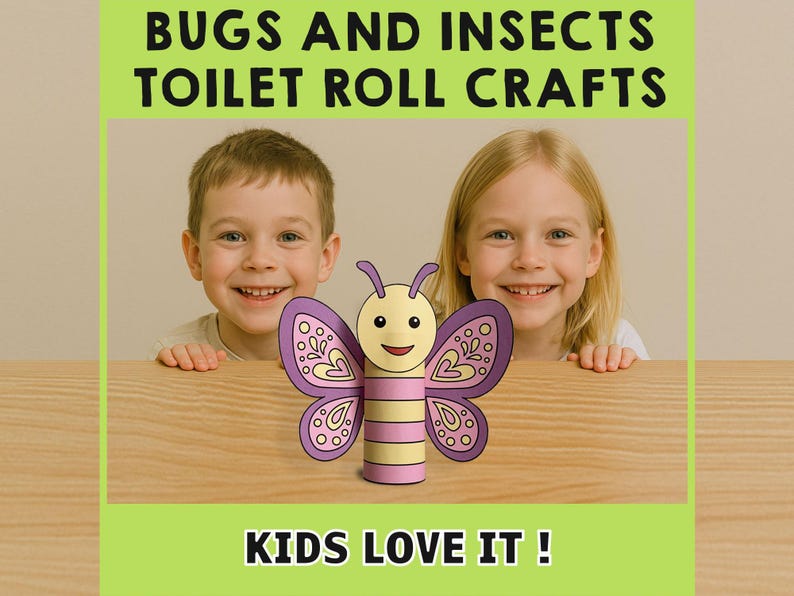 Bugs and Insects Animals Toilet Paper Roll Craft Spring Party Coloring ...