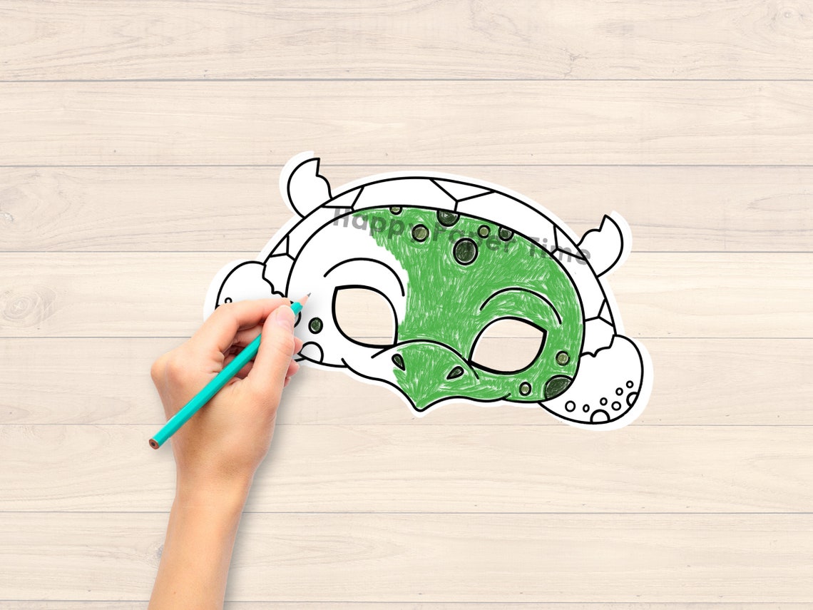 Sea Turtle Mask Template Costume Kids Diy Ocean Sea Animal - Etsy