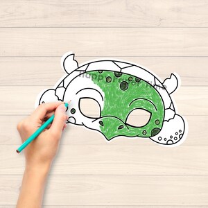 Sea Turtle Mask Template Costume Kids Diy Ocean Sea Animal Party Fun ...
