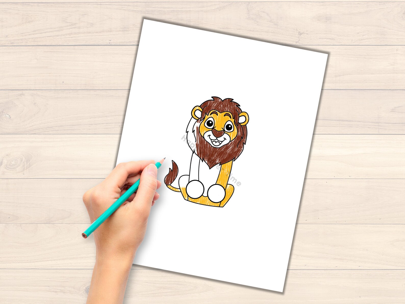 Lion Paper Craft Printable African Animal Finger Puppet Kids | Etsy