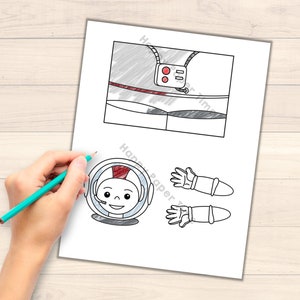 Astronaut Toilet Paper Roll Craft Space Party Coloring Printable ...