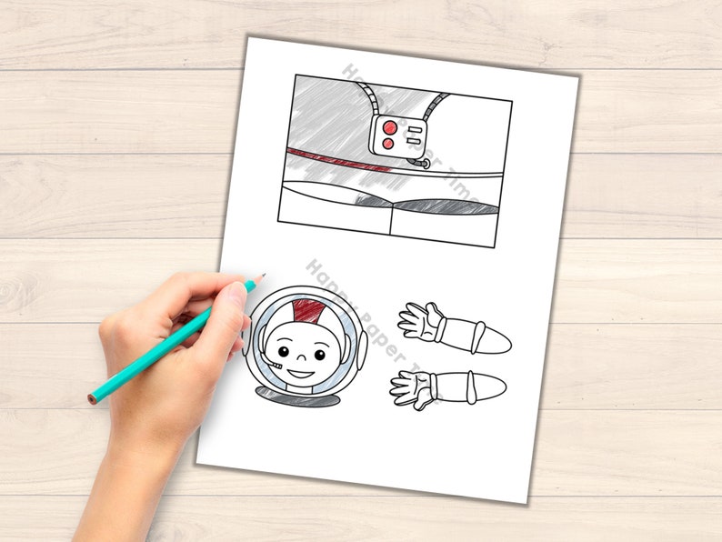 Astronaut Toilet Paper Roll Craft Space Party Coloring Printable ...