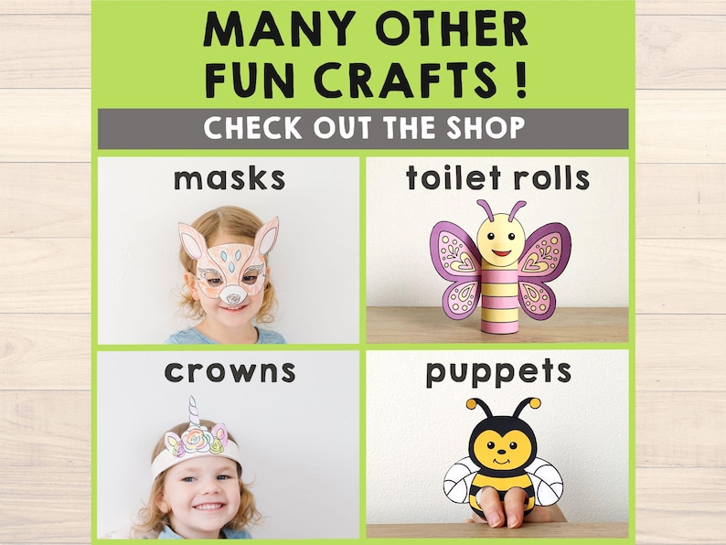 Caterpillar Paper Crown Headband Party Coloring Activity Printable Kids ...