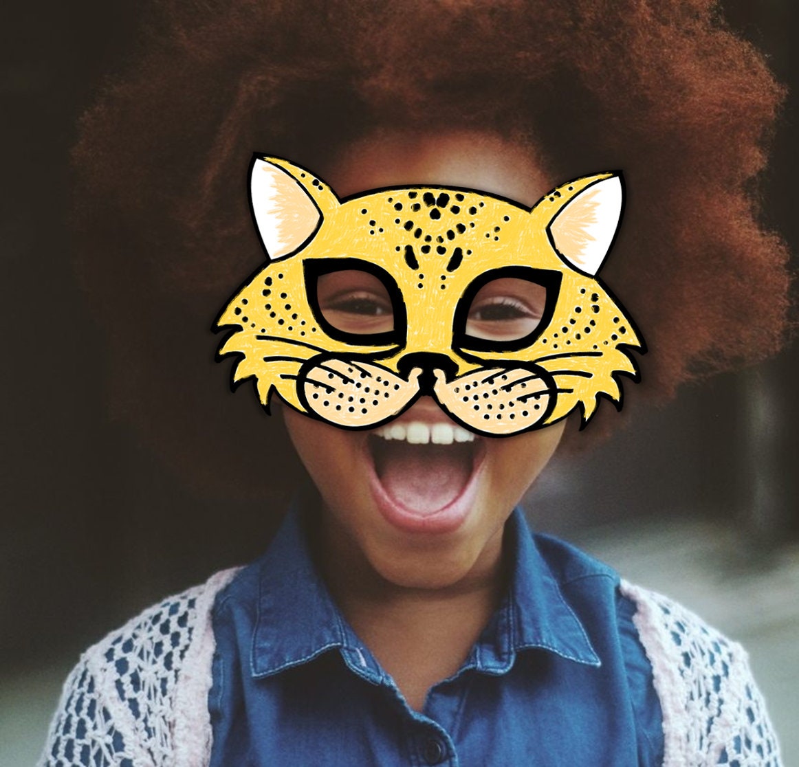 Lion Mask Cat Masks Printable Lion Birthday Party Props Cat Printable ...