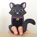 Black Cat Paper Craft Printable Halloween Spooky Day Finger - Etsy