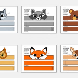 Woodland Animals Paper Crowns Activity Printable Kids Craft Woodland ...