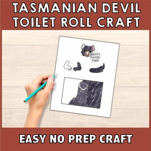 Tasmanian Devil Toilet Paper Roll Craft Australian Animal Party ...