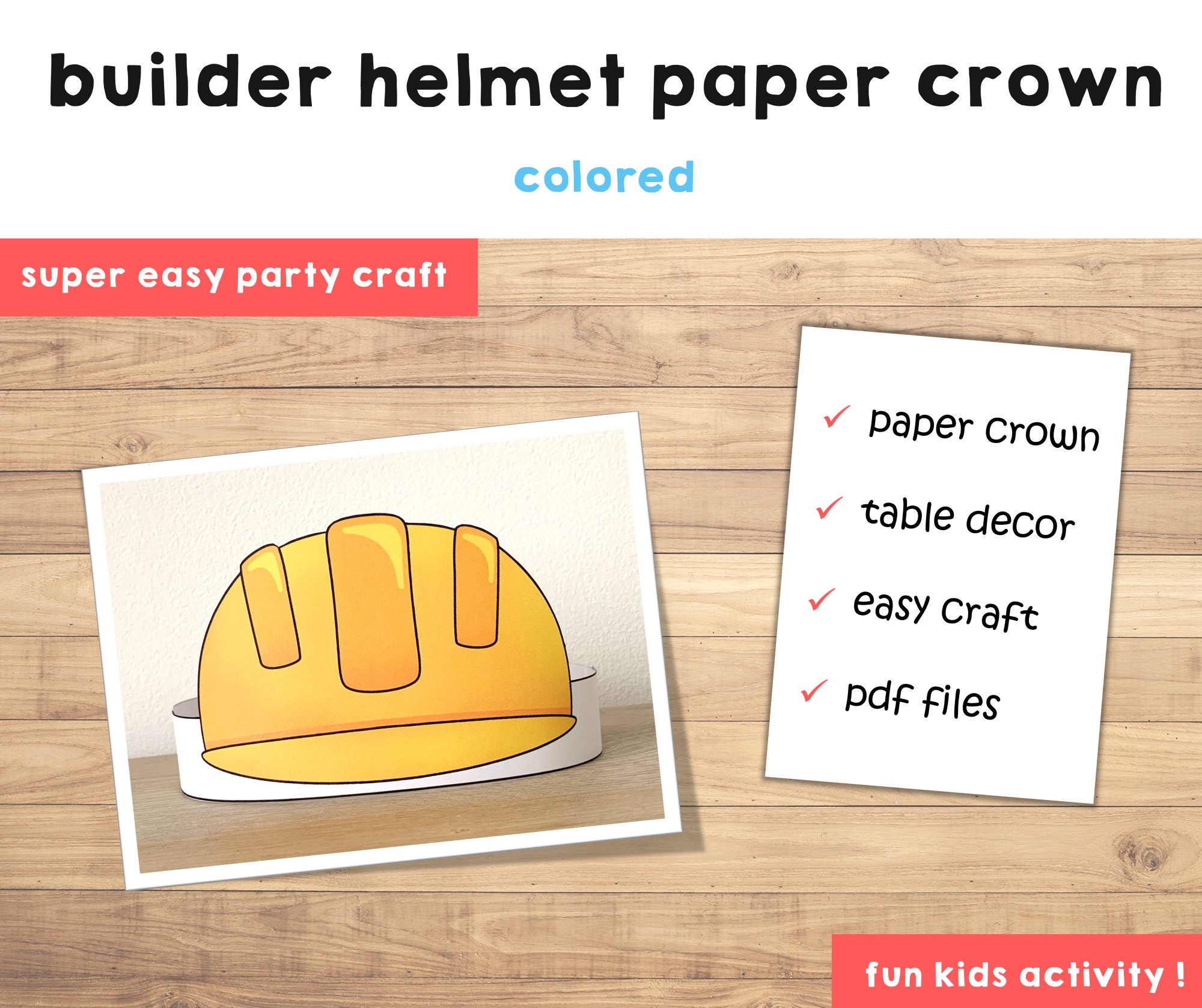 Helmet Craft For Kids