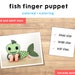 Fish Paper Craft Printable Ocean Animal Finger Puppet Kids - Etsy