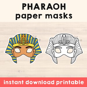 Pharaoh Egypt Mask Ancient Egypt Party Mask Template Costume Diy Party ...