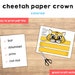 Cheetah Paper Crown Party Printable Kids Craft Safari Jungle Birthday ...