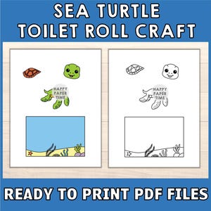 Sea Turtle Toilet Paper Roll Craft Ocean Animal Beach Sea Party ...