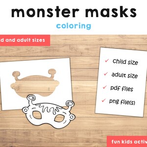 Monster Masks Diy, Monster Costume Kids, Monster Party Favor Masks ...