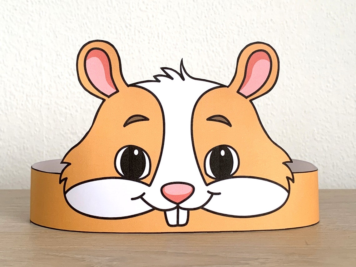 Hamster Paper Crown Headband Pet Animal Printable Kids Craft Rodent ...